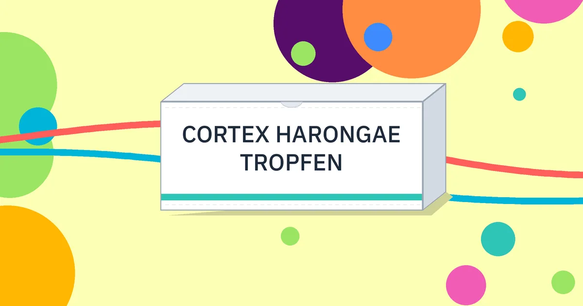 Symbolbild: Packung mit der Aufschrift CORTEX HARONGAE TROPFEN (PZN 14128519) – Verfügbarkeit und Bezug in Apotheken in Frankfurt am Main