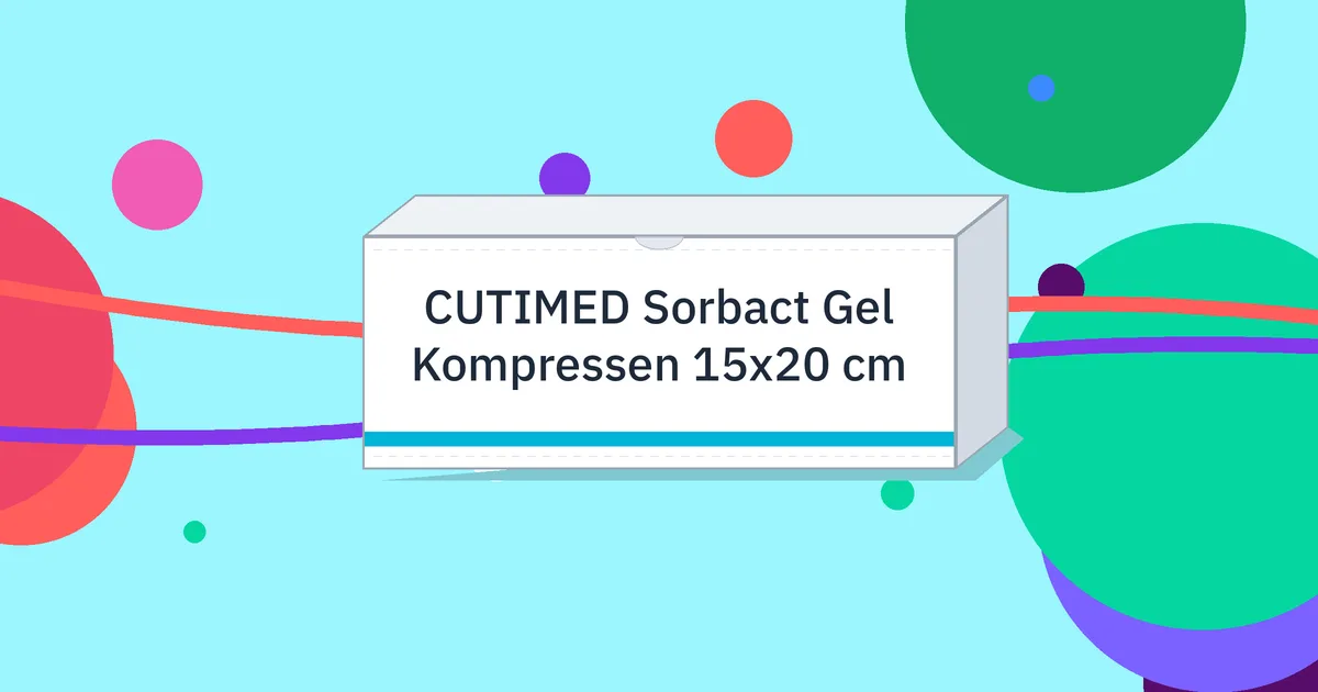 Symbolbild: Packung mit der Aufschrift CUTIMED Sorbact Gel Kompressen 15x20 cm (PZN 20609022) – Verfügbarkeit und Bezug in Apotheken in Frankfurt am Main