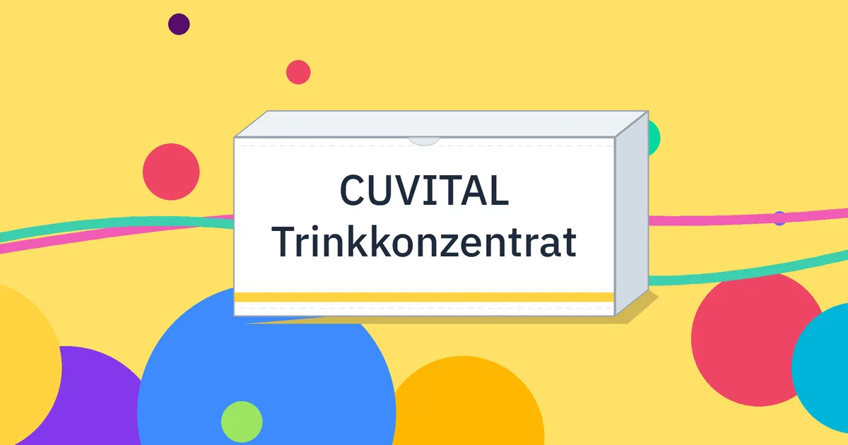 Symbolbild: Packung mit der Aufschrift CUVITAL Trinkkonzentrat (PZN 04252170) – Verfügbarkeit und Bezug in Apotheken in Frankfurt am Main
