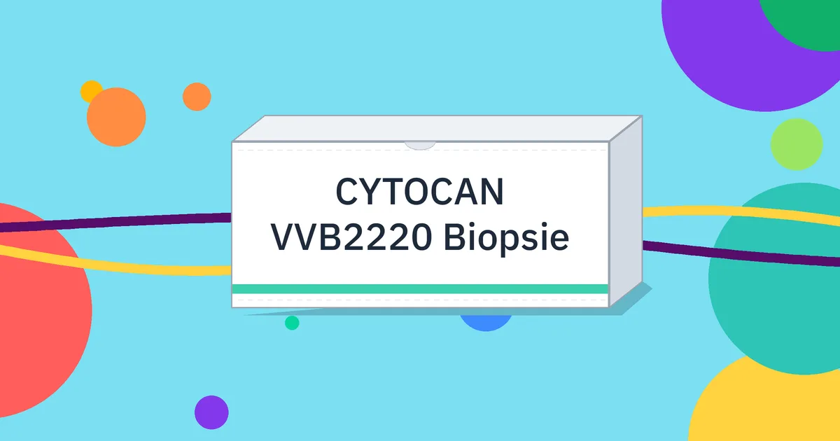 Symbolbild: Packung mit der Aufschrift CYTOCAN VVB2220 Biopsie (PZN 19250550) – Verfügbarkeit und Bezug in Apotheken in Frankfurt am Main