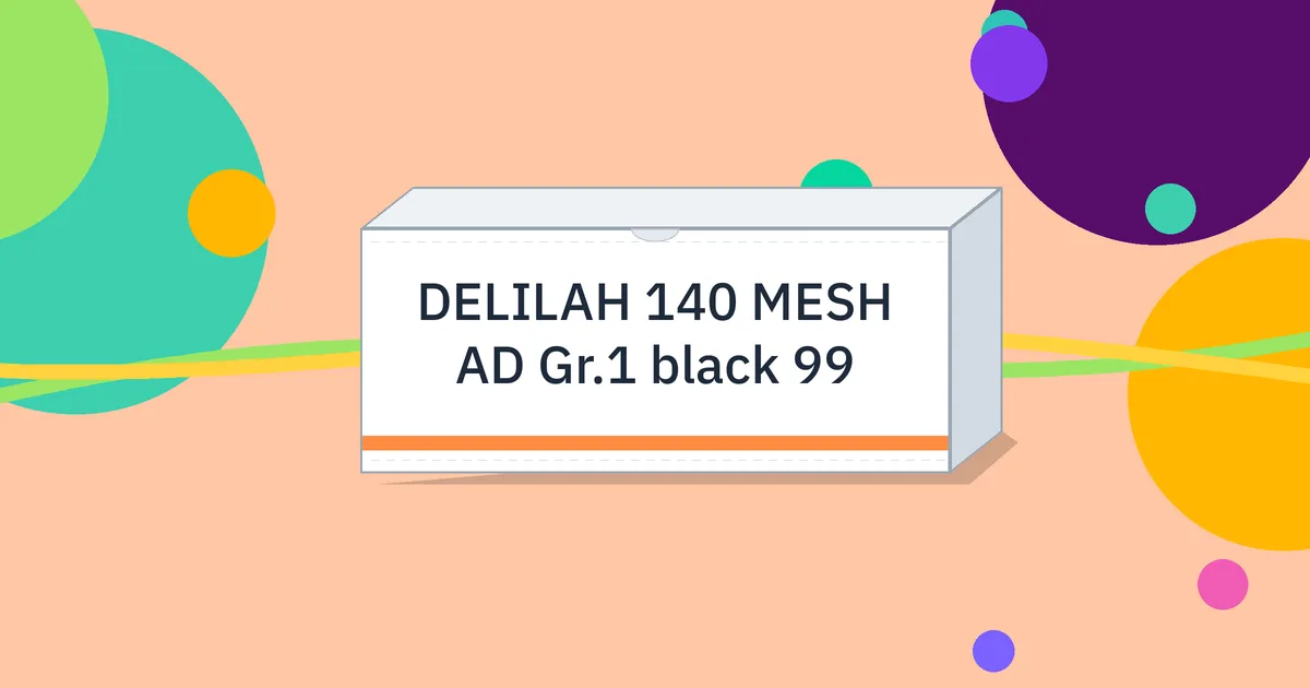 Symbolbild: Packung mit der Aufschrift DELILAH 140 MESH AD Gr.1 black 99 (PZN 13849228) – Verfügbarkeit und Bezug in Apotheken in Frankfurt am Main