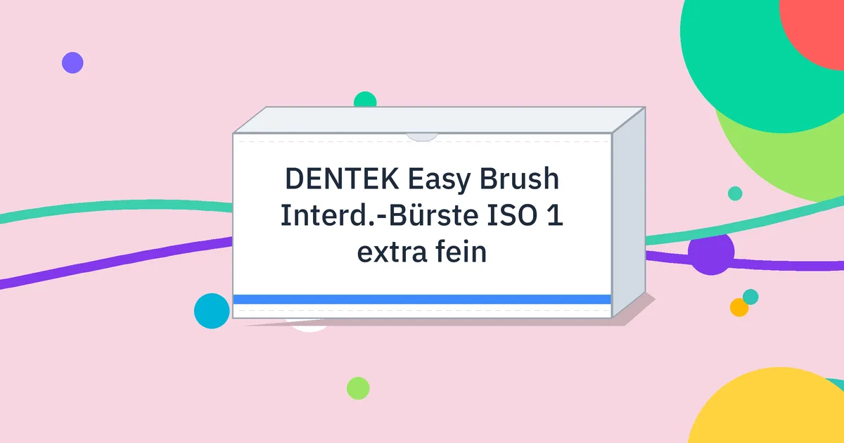 Symbolbild: Packung mit der Aufschrift DENTEK Easy Brush Interd.-Bürste ISO 1 extra fein (PZN 14028002) – Verfügbarkeit und Bezug in Apotheken in Frankfurt am Main