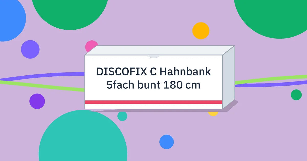 Symbolbild: Packung mit der Aufschrift DISCOFIX C Hahnbank 5fach bunt 180 cm (PZN 11180867) – Verfügbarkeit und Bezug in Apotheken in Frankfurt am Main