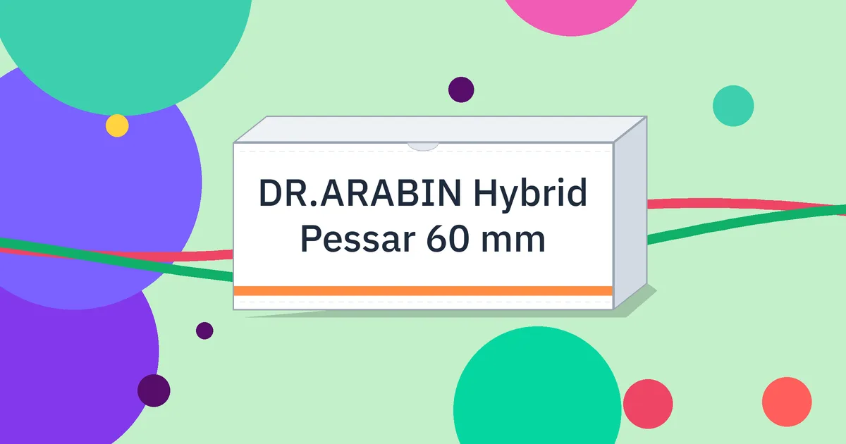 Symbolbild: Packung mit der Aufschrift DR.ARABIN Hybrid Pessar 60 mm (PZN 19780897) – Verfügbarkeit und Bezug in Apotheken in Frankfurt am Main