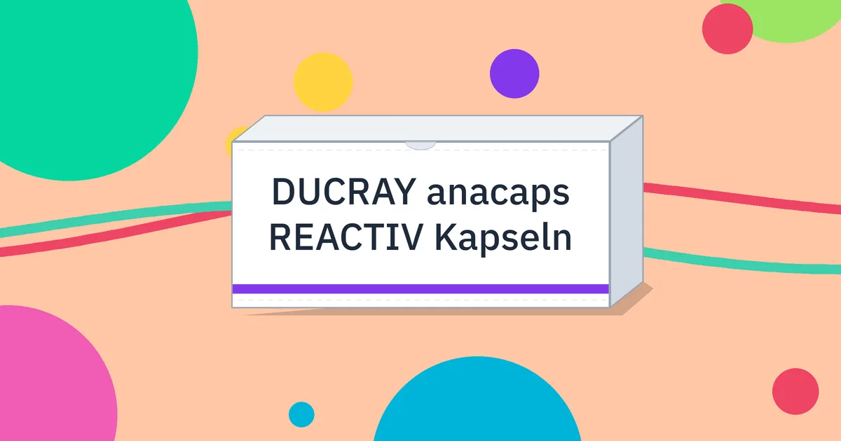 Symbolbild: Packung mit der Aufschrift DUCRAY anacaps REACTIV Kapseln (PZN 17545382) – Verfügbarkeit und Bezug in Apotheken in Frankfurt am Main