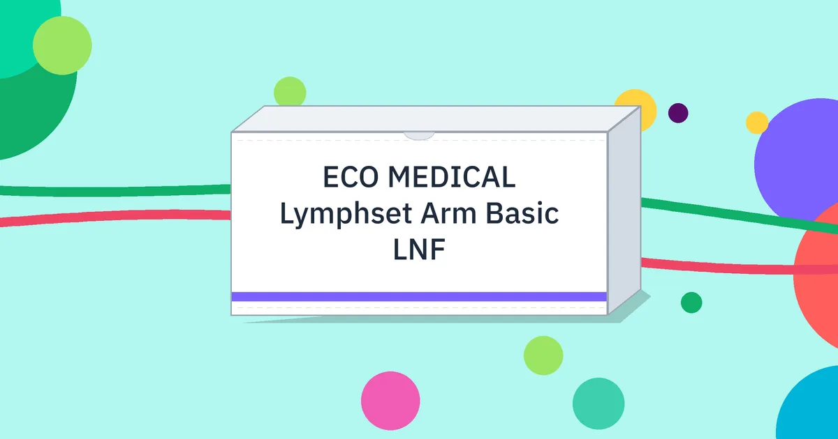 Symbolbild: Packung mit der Aufschrift ECO MEDICAL Lymphset Arm Basic LNF (PZN 14167092) – Verfügbarkeit und Bezug in Apotheken in Frankfurt am Main