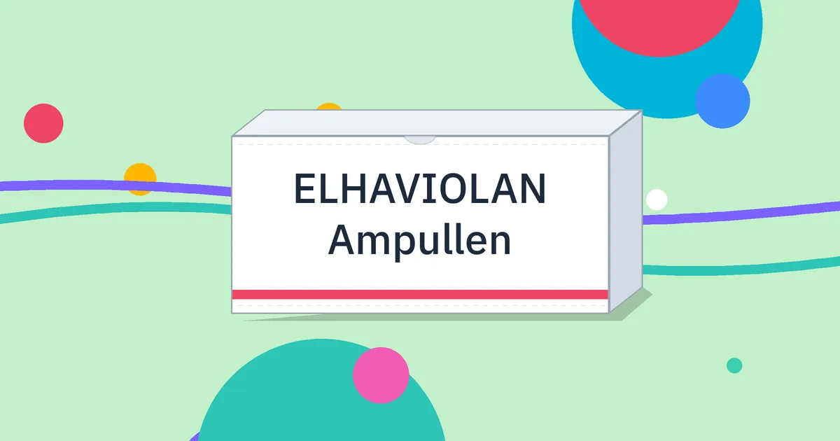 Symbolbild: Packung mit der Aufschrift ELHAVIOLAN Ampullen (PZN 04189537) – Verfügbarkeit und Bezug in Apotheken in Frankfurt am Main