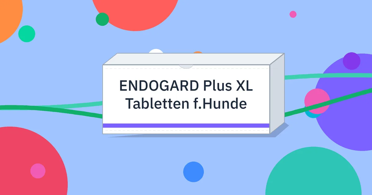 Symbolbild: Packung mit der Aufschrift ENDOGARD Plus XL Tabletten f.Hunde (PZN 10114288) – Verfügbarkeit und Bezug in Apotheken in Frankfurt am Main
