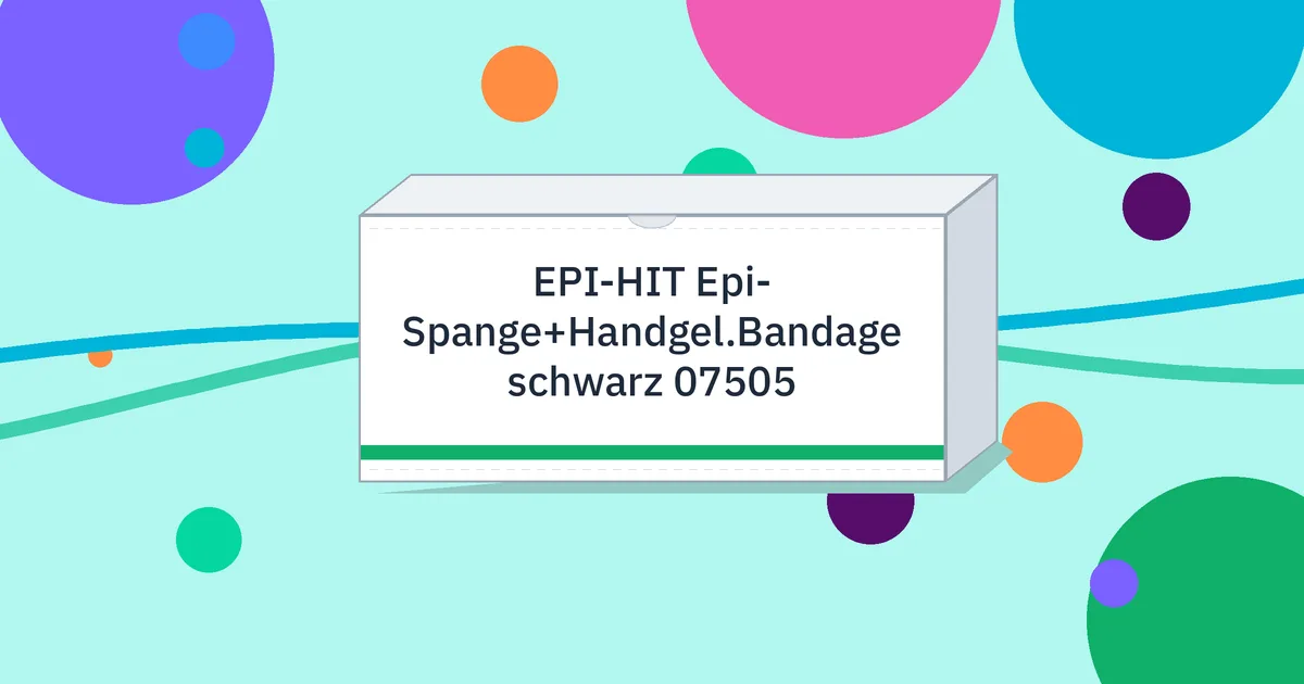 Symbolbild: Packung mit der Aufschrift EPI-HIT Epi-Spange+Handgel.Bandage schwarz 07505 (PZN 03266508) – Verfügbarkeit und Bezug in Apotheken in Frankfurt am Main