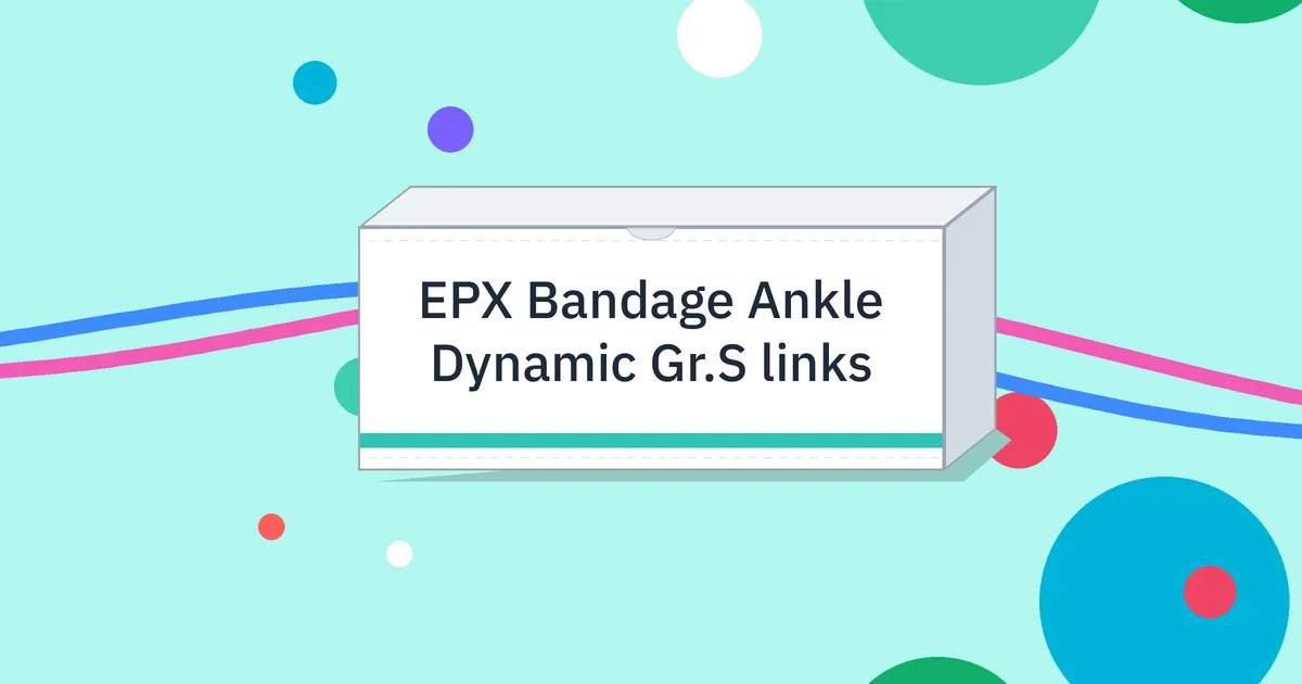 Symbolbild: Packung mit der Aufschrift EPX Bandage Ankle Dynamic Gr.S links (PZN 07640777) – Verfügbarkeit und Bezug in Apotheken in Frankfurt am Main