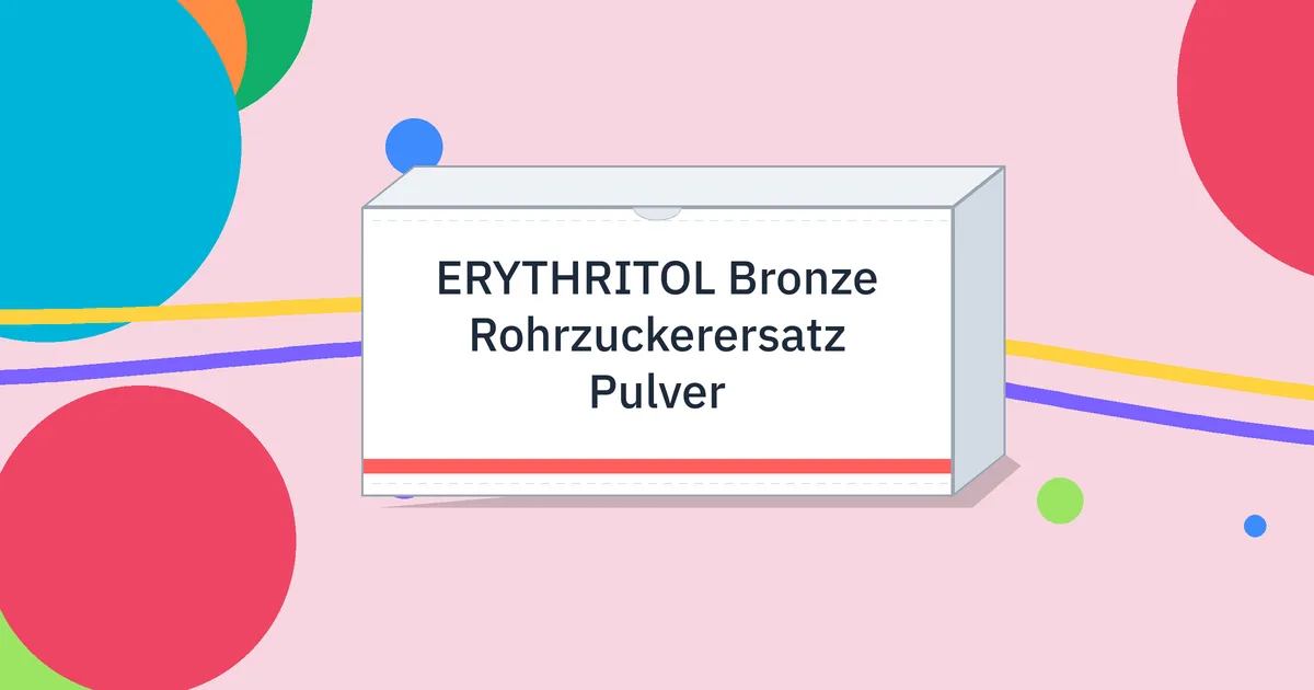 Symbolbild: Packung mit der Aufschrift ERYTHRITOL Bronze Rohrzuckerersatz Pulver (PZN 18880409) – Verfügbarkeit und Bezug in Apotheken in Frankfurt am Main