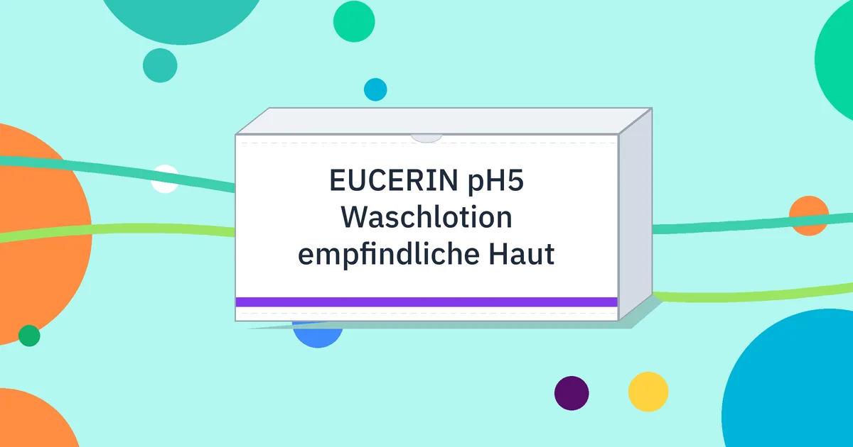 Symbolbild: Packung mit der Aufschrift EUCERIN pH5 Waschlotion empfindliche Haut (PZN 13889191) – Verfügbarkeit und Bezug in Apotheken in Frankfurt am Main