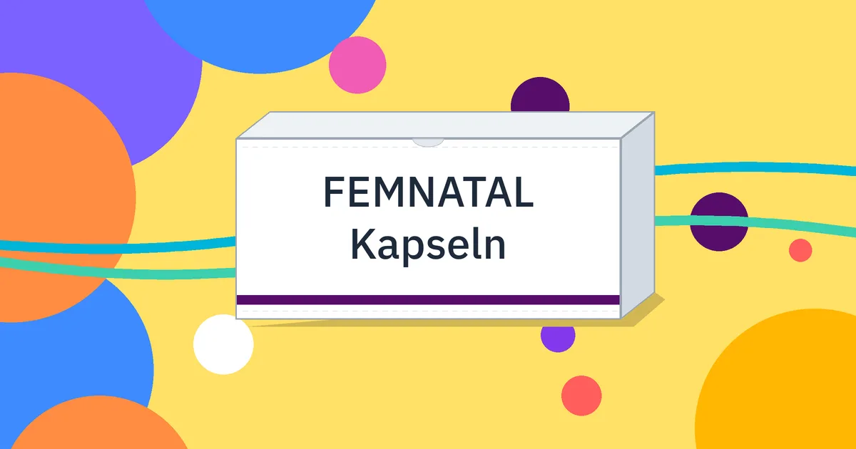 Symbolbild: Packung mit der Aufschrift FEMNATAL Kapseln (PZN 17594535) – Verfügbarkeit und Bezug in Apotheken in Frankfurt am Main