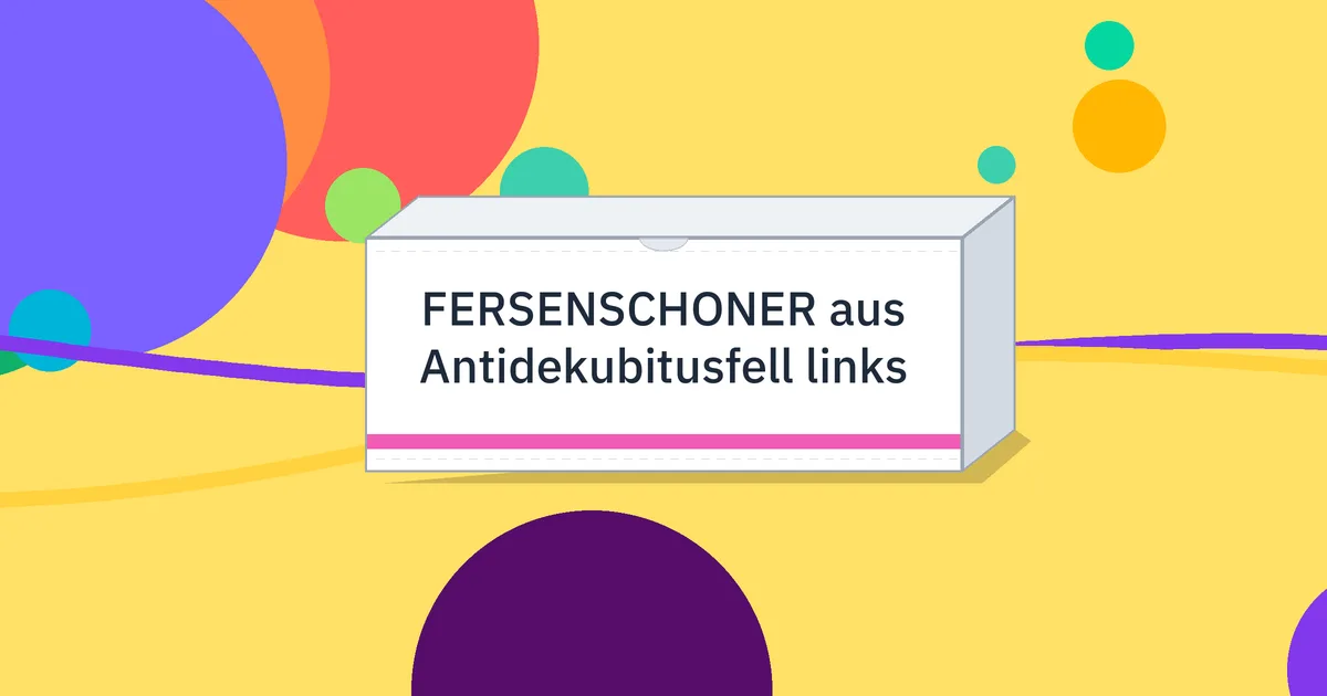 Symbolbild: Packung mit der Aufschrift FERSENSCHONER aus Antidekubitusfell links (PZN 02006515) – Verfügbarkeit und Bezug in Apotheken in Frankfurt am Main