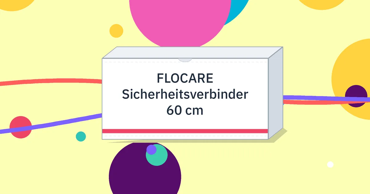 Symbolbild: Packung mit der Aufschrift FLOCARE Sicherheitsverbinder 60 cm (PZN 16485933) – Verfügbarkeit und Bezug in Apotheken in Frankfurt am Main