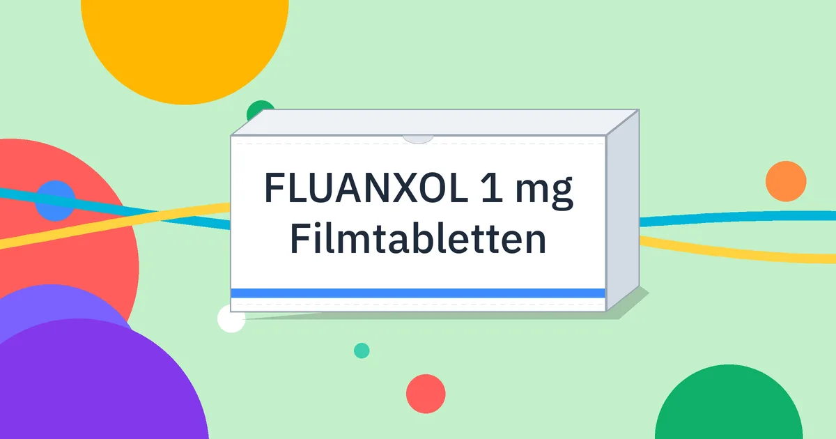 Symbolbild: Packung mit der Aufschrift FLUANXOL 1 mg Filmtabletten (PZN 18900388) – Verfügbarkeit und Bezug in Apotheken in Frankfurt am Main