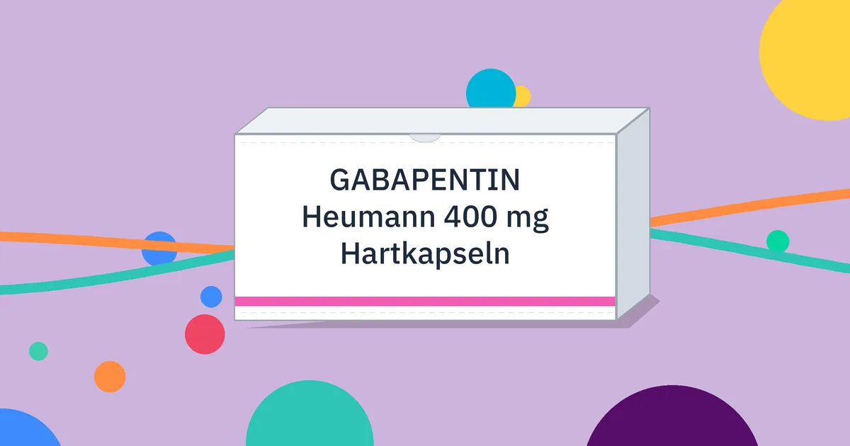 Symbolbild: Packung mit der Aufschrift GABAPENTIN Heumann 400 mg Hartkapseln (PZN 04379114) – Verfügbarkeit und Bezug in Apotheken in Frankfurt am Main