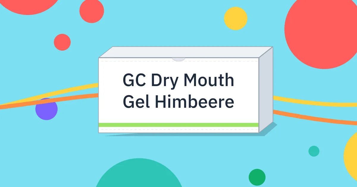 Symbolbild: Packung mit der Aufschrift GC Dry Mouth Gel Himbeere (PZN 03744824) – Verfügbarkeit und Bezug in Apotheken in Frankfurt am Main