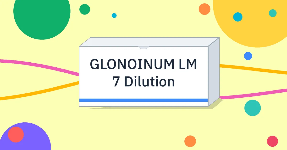 Symbolbild: Packung mit der Aufschrift GLONOINUM LM 7 Dilution (PZN 12878920) – Verfügbarkeit und Bezug in Apotheken in Frankfurt am Main