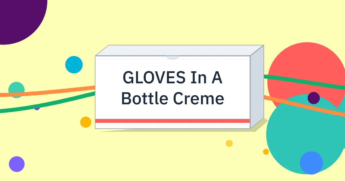Symbolbild: Packung mit der Aufschrift GLOVES In A Bottle Creme (PZN 11093157) – Verfügbarkeit und Bezug in Apotheken in Frankfurt am Main