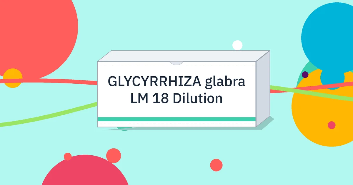 Symbolbild: Packung mit der Aufschrift GLYCYRRHIZA glabra LM 18 Dilution (PZN 12880897) – Verfügbarkeit und Bezug in Apotheken in Frankfurt am Main