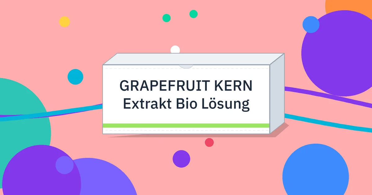 Symbolbild: Packung mit der Aufschrift GRAPEFRUIT KERN Extrakt Bio Lösung (PZN 01160527) – Verfügbarkeit und Bezug in Apotheken in Frankfurt am Main