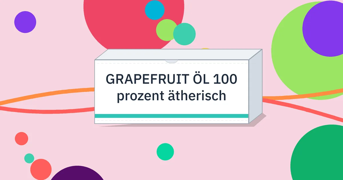 Symbolbild: Packung mit der Aufschrift GRAPEFRUIT ÖL 100 prozent ätherisch (PZN 07616684) – Verfügbarkeit und Bezug in Apotheken in Frankfurt am Main