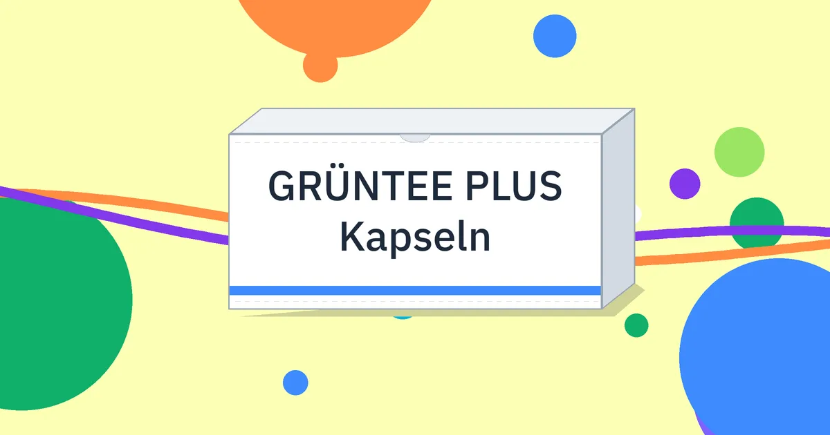 Symbolbild: Packung mit der Aufschrift GRÜNTEE PLUS Kapseln (PZN 09279601) – Verfügbarkeit und Bezug in Apotheken in Frankfurt am Main