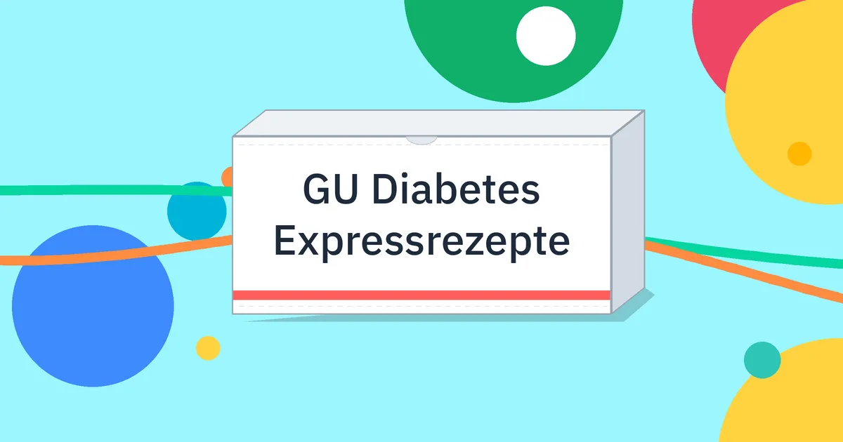 Symbolbild: Packung mit der Aufschrift GU Diabetes Expressrezepte (PZN 20945530) – Verfügbarkeit und Bezug in Apotheken in Frankfurt am Main