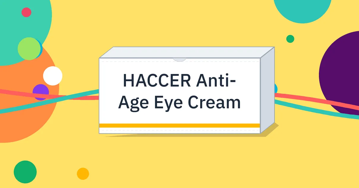 Symbolbild: Packung mit der Aufschrift HACCER Anti-Age Eye Cream (PZN 13502536) – Verfügbarkeit und Bezug in Apotheken in Frankfurt am Main