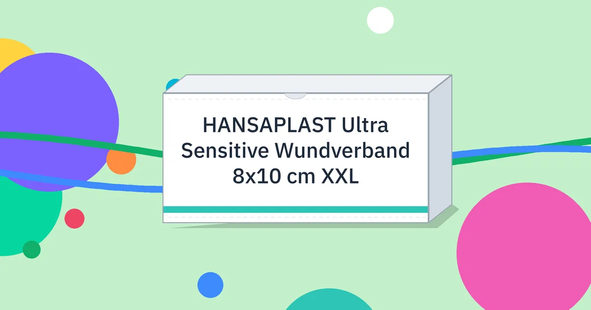 Symbolbild: Packung mit der Aufschrift HANSAPLAST Ultra Sensitive Wundverband 8x10 cm XXL (PZN 17268528) – Verfügbarkeit und Bezug in Apotheken in Frankfurt am Main