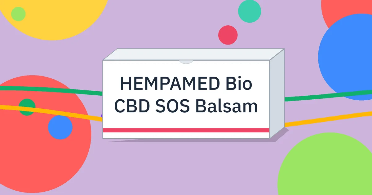 Symbolbild: Packung mit der Aufschrift HEMPAMED Bio CBD SOS Balsam (PZN 17437853) – Verfügbarkeit und Bezug in Apotheken in Frankfurt am Main