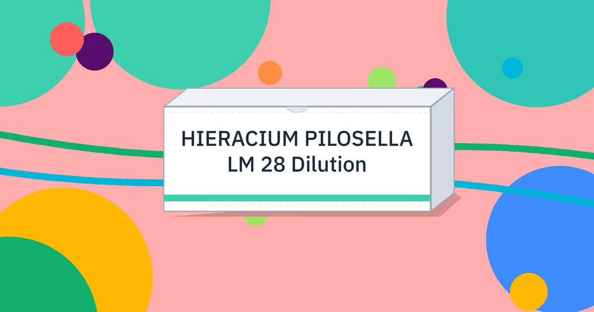 Symbolbild: Packung mit der Aufschrift HIERACIUM PILOSELLA LM 28 Dilution (PZN 13553657) – Verfügbarkeit und Bezug in Apotheken in Frankfurt am Main