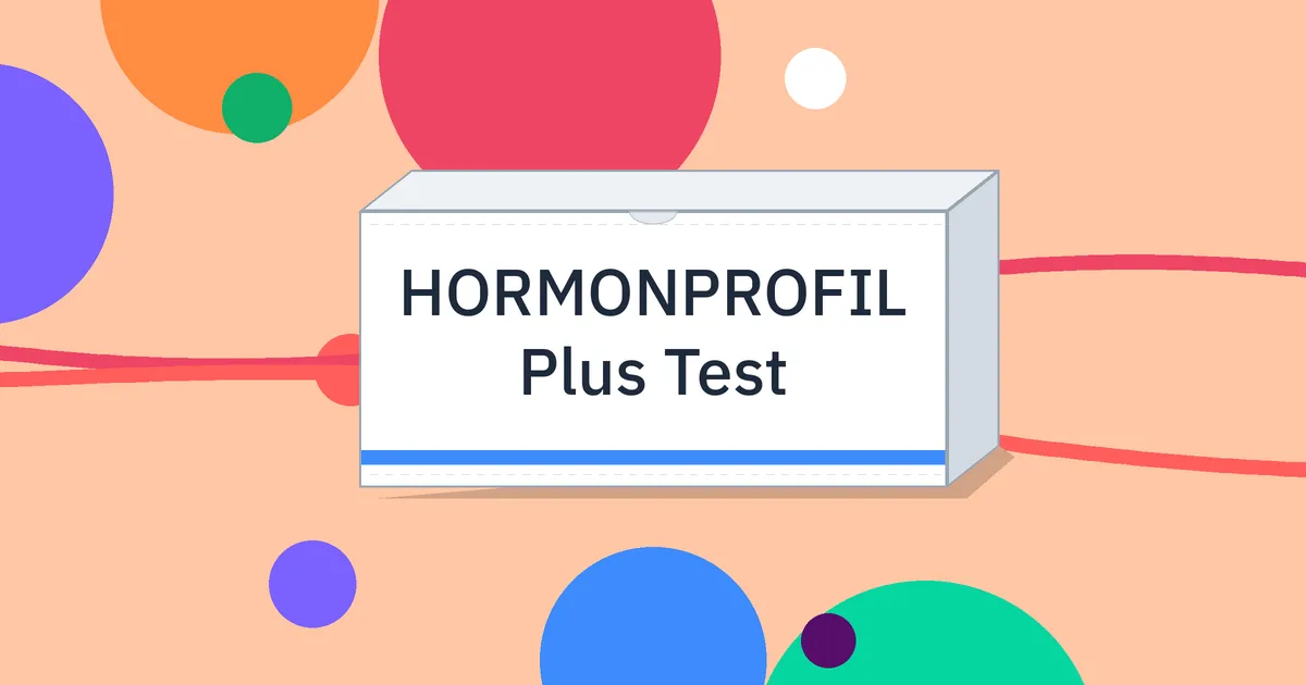 Symbolbild: Packung mit der Aufschrift HORMONPROFIL Plus Test (PZN 15425722) – Verfügbarkeit und Bezug in Apotheken in Frankfurt am Main