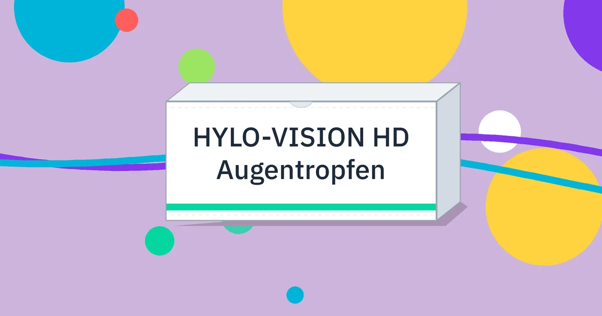 Symbolbild: Packung mit der Aufschrift HYLO-VISION HD Augentropfen (PZN 04411148) – Verfügbarkeit und Bezug in Apotheken in Frankfurt am Main