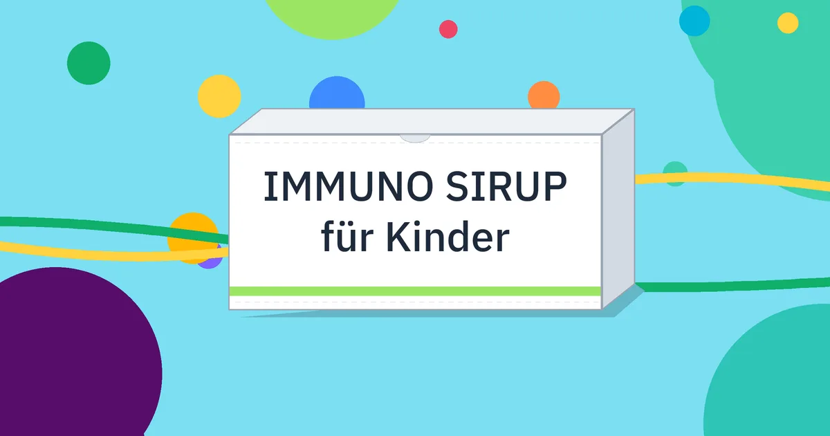 Symbolbild: Packung mit der Aufschrift IMMUNO SIRUP für Kinder (PZN 13541542) – Verfügbarkeit und Bezug in Apotheken in Frankfurt am Main