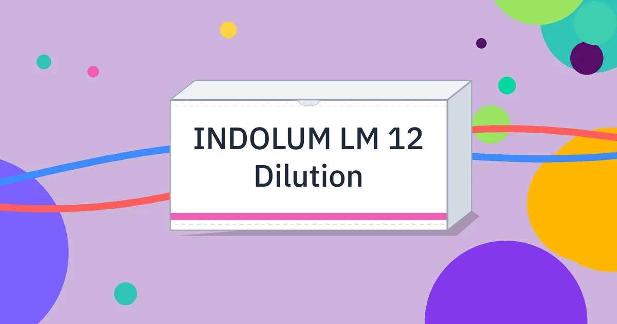 Symbolbild: Packung mit der Aufschrift INDOLUM LM 12 Dilution (PZN 13560002) – Verfügbarkeit und Bezug in Apotheken in Frankfurt am Main