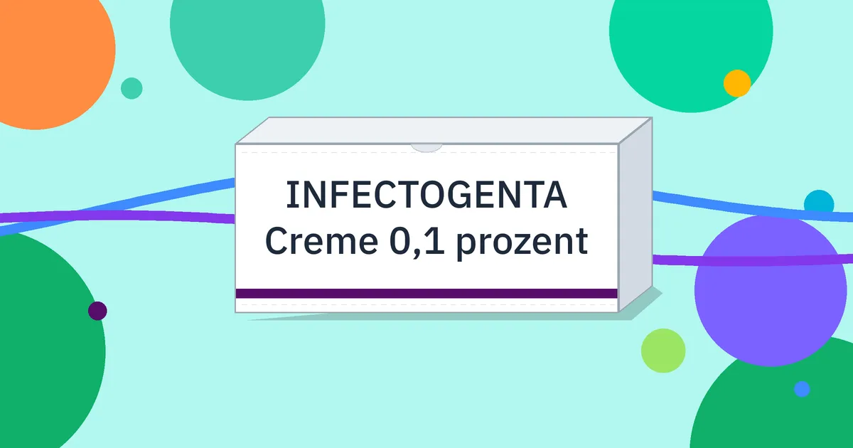 Symbolbild: Packung mit der Aufschrift INFECTOGENTA Creme 0,1 prozent (PZN 06945090) – Verfügbarkeit und Bezug in Apotheken in Frankfurt am Main