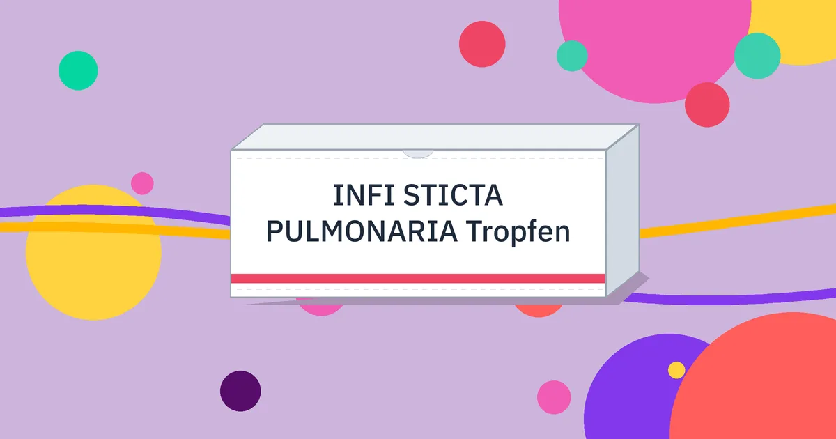Symbolbild: Packung mit der Aufschrift INFI STICTA PULMONARIA Tropfen (PZN 06870216) – Verfügbarkeit und Bezug in Apotheken in Frankfurt am Main