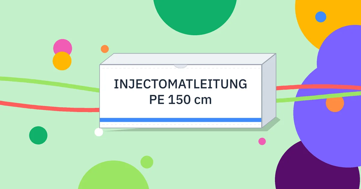 Symbolbild: Packung mit der Aufschrift INJECTOMATLEITUNG PE 150 cm (PZN 03455356) – Verfügbarkeit und Bezug in Apotheken in Frankfurt am Main