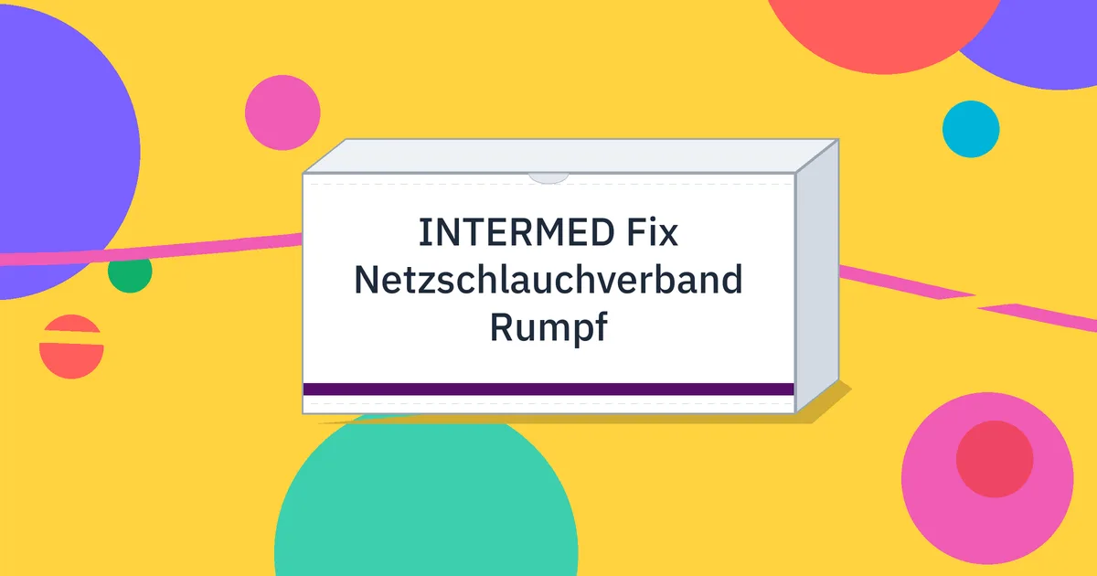 Symbolbild: Packung mit der Aufschrift INTERMED Fix Netzschlauchverband Rumpf (PZN 02639835) – Verfügbarkeit und Bezug in Apotheken in Frankfurt am Main