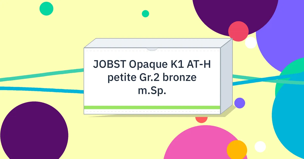 Symbolbild: Packung mit der Aufschrift JOBST Opaque K1 AT-H petite Gr.2 bronze m.Sp. (PZN 13101777) – Verfügbarkeit und Bezug in Apotheken in Frankfurt am Main