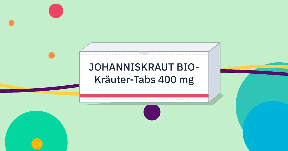 Symbolbild: Packung mit der Aufschrift JOHANNISKRAUT BIO-Kräuter-Tabs 400 mg (PZN 17241920) – Verfügbarkeit und Bezug in Apotheken in Frankfurt am Main