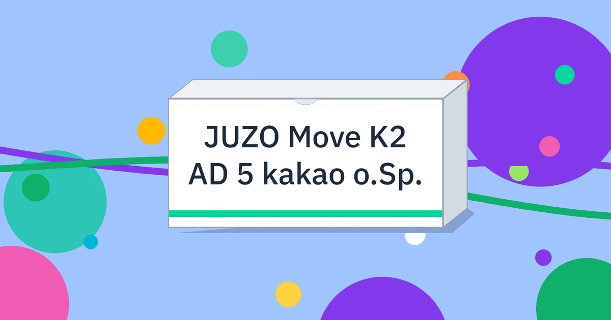 Symbolbild: Packung mit der Aufschrift JUZO Move K2 AD 5 kakao o.Sp. (PZN 18539656) – Verfügbarkeit und Bezug in Apotheken in Frankfurt am Main