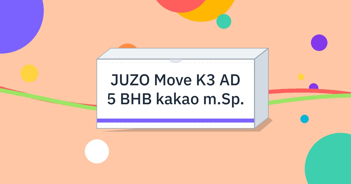 Symbolbild: Packung mit der Aufschrift JUZO Move K3 AD 5 BHB kakao m.Sp. (PZN 18571105) – Verfügbarkeit und Bezug in Apotheken in Frankfurt am Main