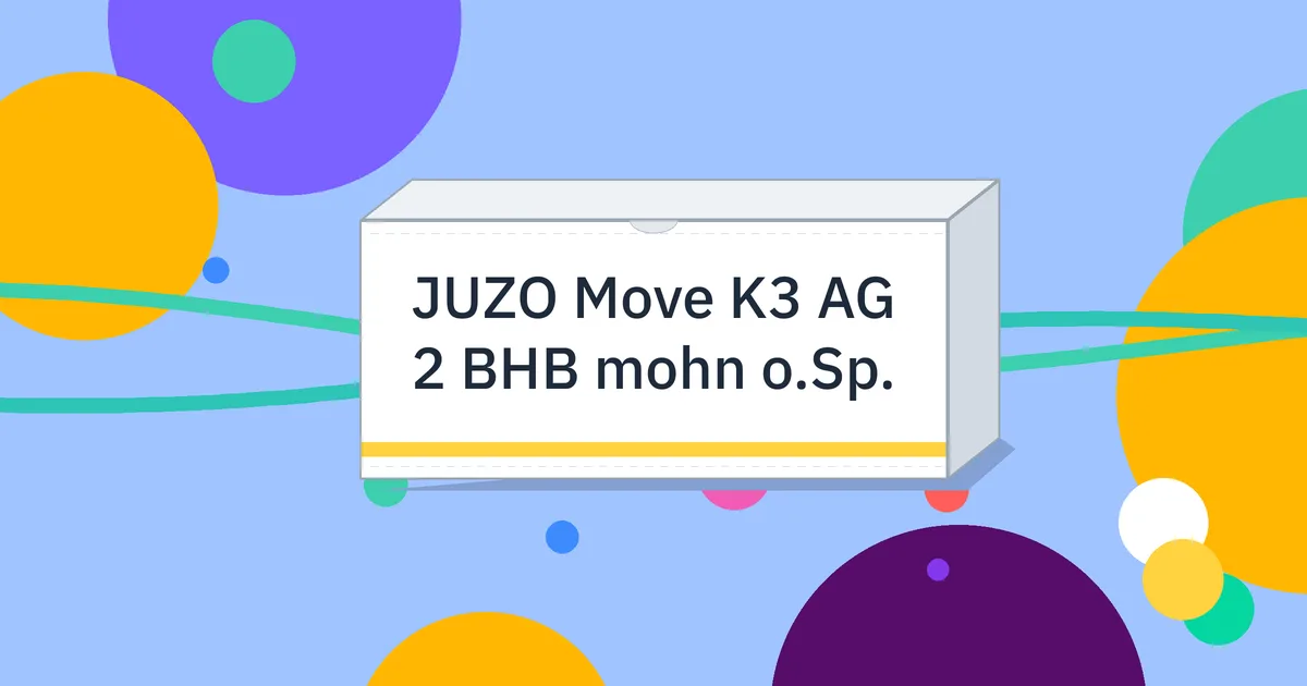 Symbolbild: Packung mit der Aufschrift JUZO Move K3 AG 2 BHB mohn o.Sp. (PZN 18589482) – Verfügbarkeit und Bezug in Apotheken in Frankfurt am Main