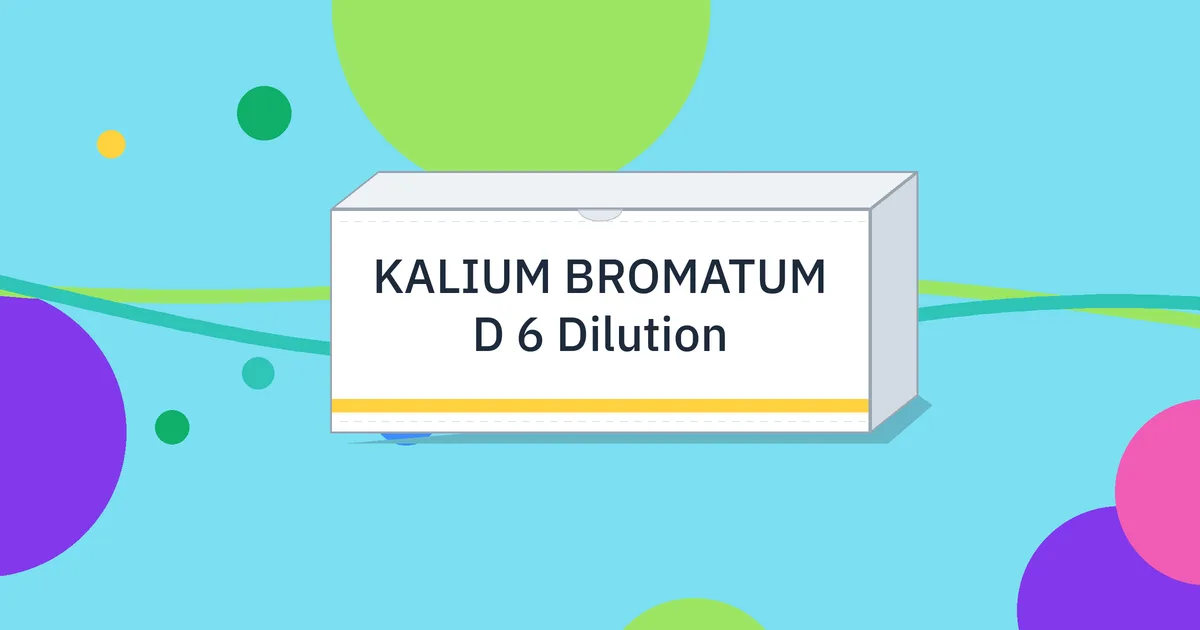 Symbolbild: Packung mit der Aufschrift KALIUM BROMATUM D 6 Dilution (PZN 02115983) – Verfügbarkeit und Bezug in Apotheken in Frankfurt am Main