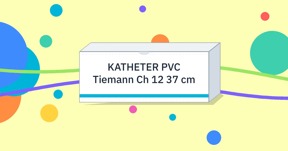 Symbolbild: Packung mit der Aufschrift KATHETER PVC Tiemann Ch 12 37 cm (PZN 10085397) – Verfügbarkeit und Bezug in Apotheken in Frankfurt am Main