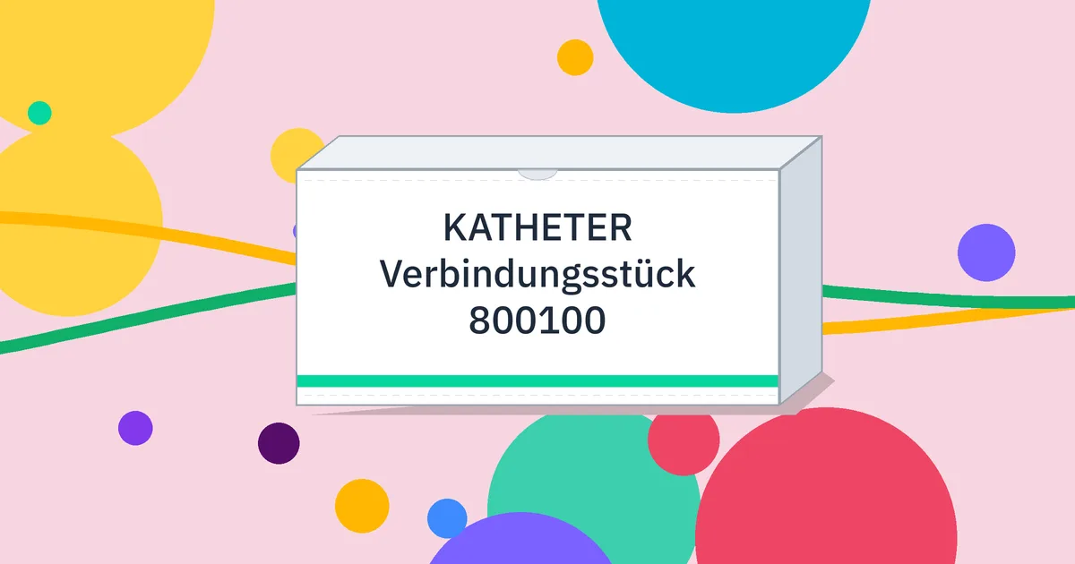 Symbolbild: Packung mit der Aufschrift KATHETER Verbindungsstück 800100 (PZN 03214026) – Verfügbarkeit und Bezug in Apotheken in Frankfurt am Main