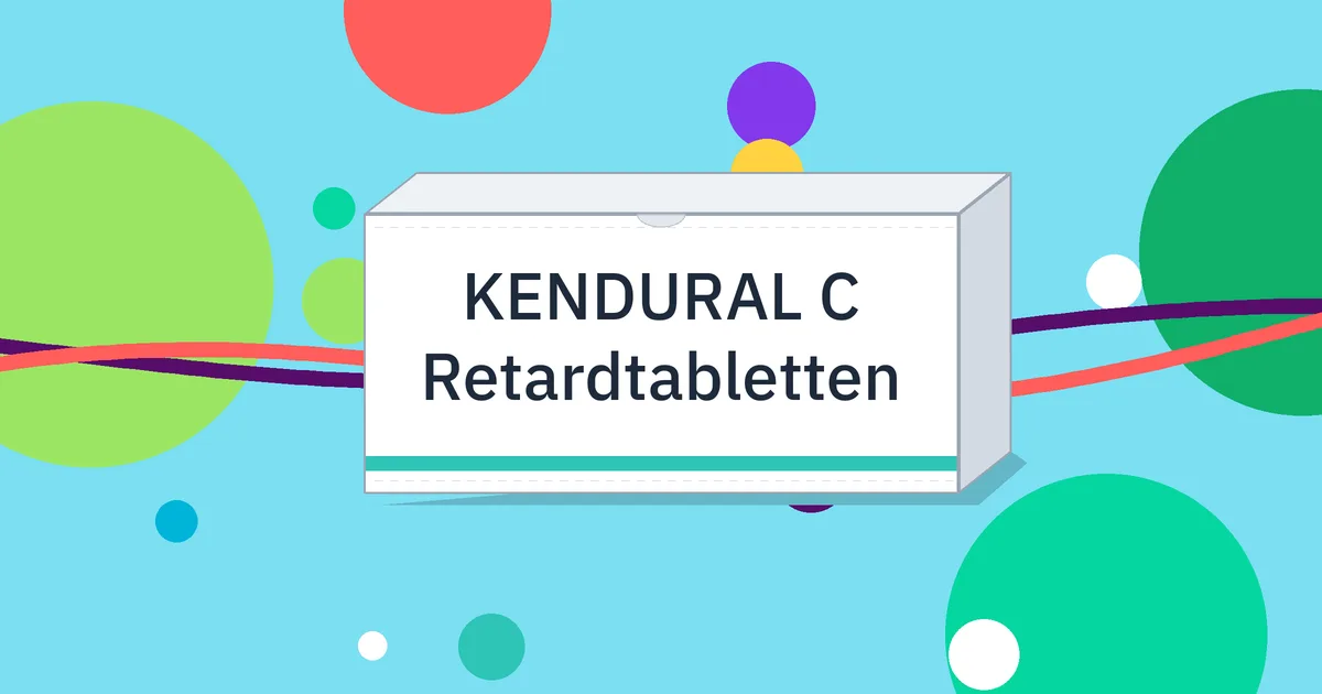 Symbolbild: Packung mit der Aufschrift KENDURAL C Retardtabletten (PZN 02036491) – Verfügbarkeit und Bezug in Apotheken in Frankfurt am Main